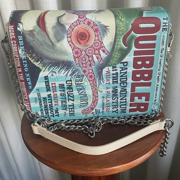 Loungefly | Bags | Loungefly Quibbler Print Crossbody Bag Red And Blue ...